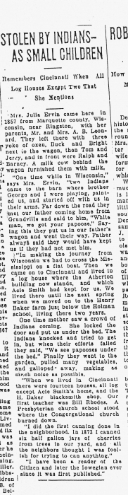 Story of Julia (Leonard) Ervin, wife of Francis "Frank" Lewis Ervin ...