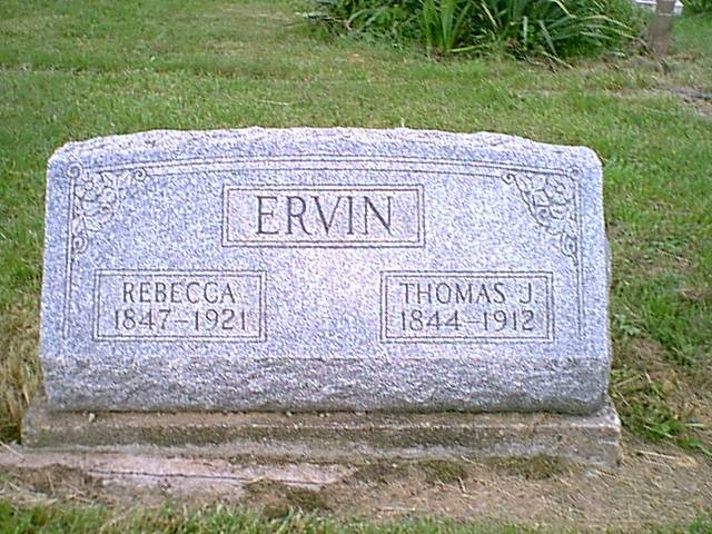 Thomas Jefferson and Rebecca Ervin Headstone | Formerly ...